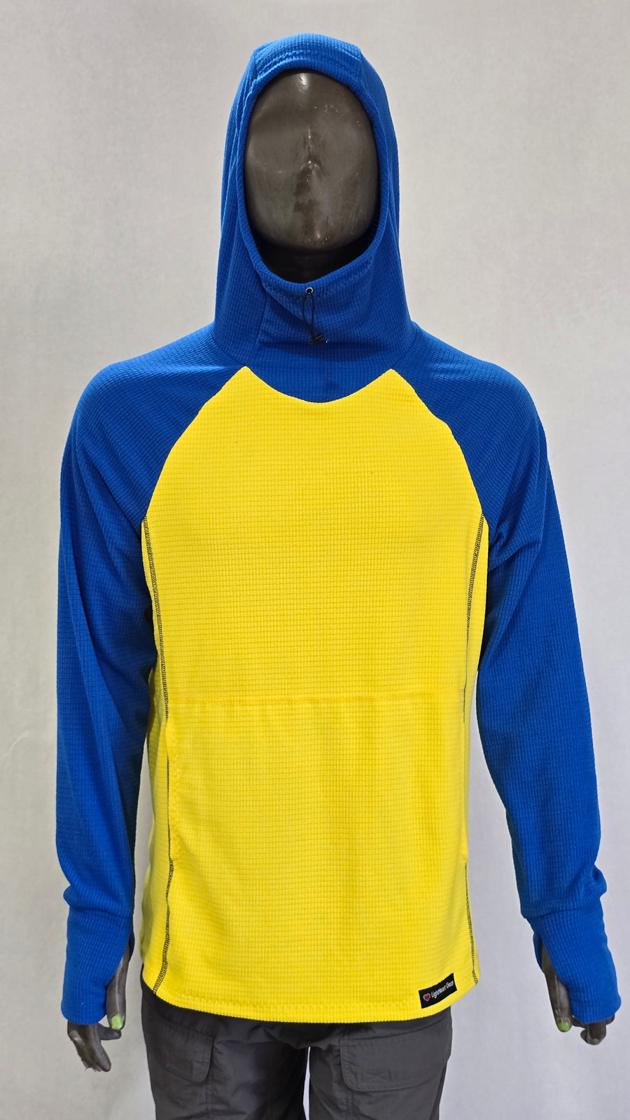 Men's Hoodie - Yellow w/ Blue sleeves & hood – LightHeart Gear